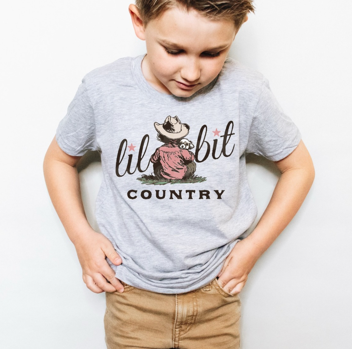 Lil Bit Country- Ash Grey – Front Paige Treats LLC